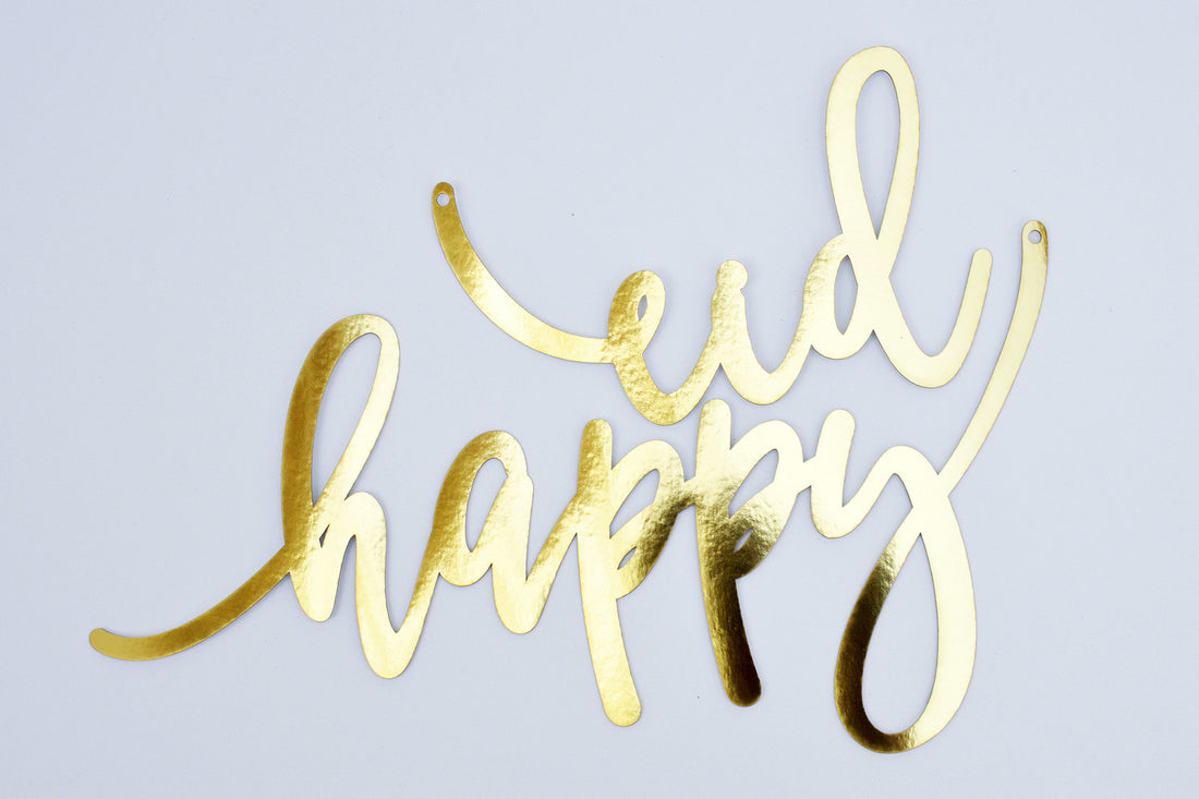 Calligraphy Happy Eid banner – modernEID